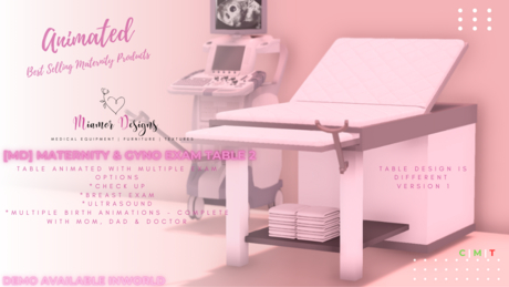 Second Life Marketplace - [MD] Maternity & Gyno Exam Table 2 - Boxed